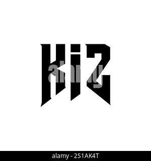 KIZ letter logo design for technology company. KIZ logo design black ...