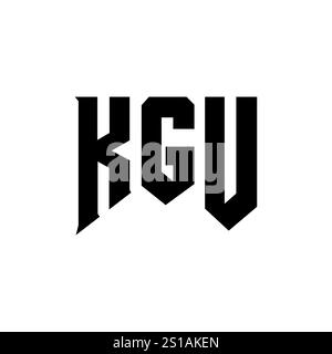 KGU letter logo design for technology company. KGU logo design black ...