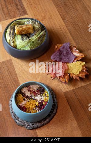 Peru, Andes, Moray, peruvian chef Virgilio Martinez in the lunch room ...