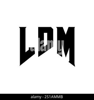 LDM letter logo design for technology company. LDM logo design black ...