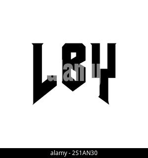 LBY letter logo design for technology company. LBY logo design black ...