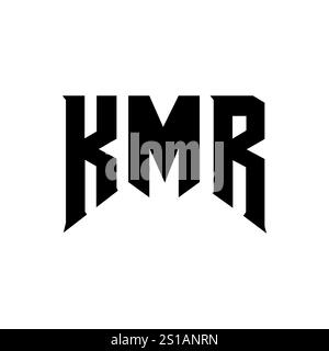 KMR letter logo design for technology company. KMR logo design black ...