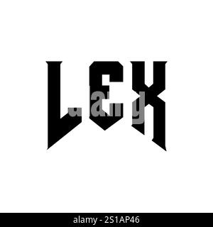 LEX letter logo design for technology company. LEX logo design black ...