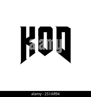 KOD letter logo design for technology company. KOD logo design black ...