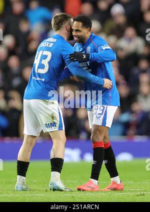 Rangers' Nicolas Raskin (right) celebrates scoring their side's first ...