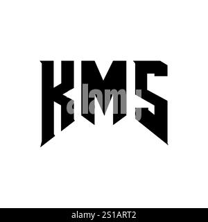 KMS letter logo design for technology company. KMS logo design black ...