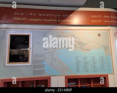 Map of Nunavut at Unikkaarvik Visitor's Centre on Sinaa Street in ...