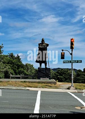 The Gaspar Corte Real statue on Prince Philip Drive in St. Johnâ€™s NL ...