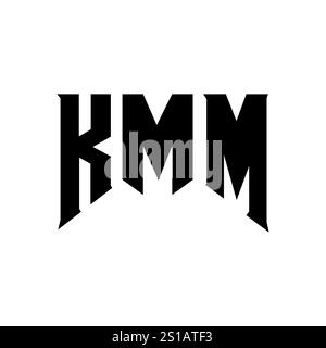KMM letter logo design for technology company. KMM logo design black ...