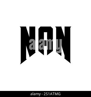 NAN letter logo design for technology company. NAN logo design black ...