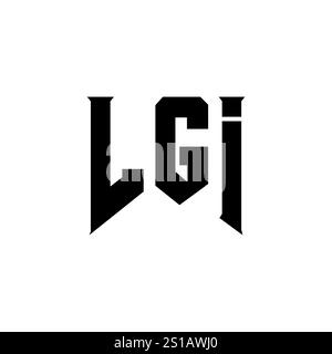 LGI letter logo design for technology company. LGI logo design black ...