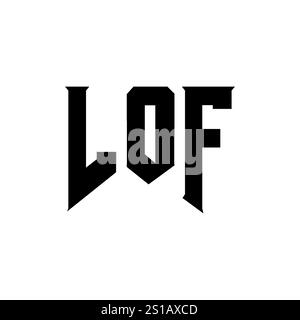 LOF letter logo design for technology company. LOF logo design black ...