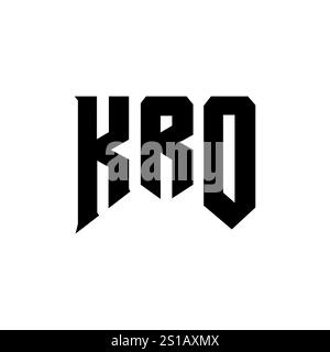 KRO letter logo design for technology company. KRO logo design black ...
