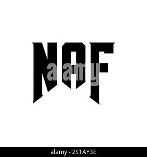 NAF letter logo design for technology company. NAF logo design black ...