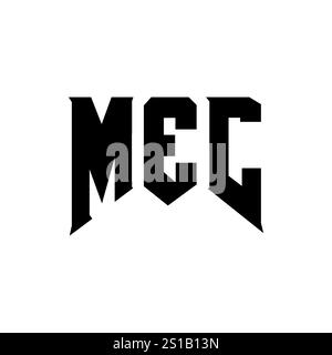 MEC letter logo design for technology company. MEC logo design black ...