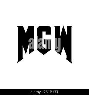 MGW letter logo design for technology company. MGW logo design black ...