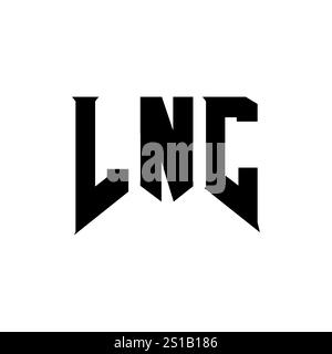 LNC letter logo design for technology company. LNC logo design black ...
