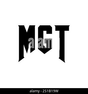 MGT letter logo design for technology company. MGT logo design black ...