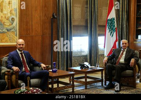 France's Foreign Minister Jean-Noël Barrot attends a press conference ...
