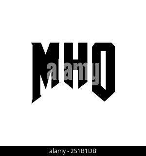 MHO letter logo design for technology company. MHO logo design black ...