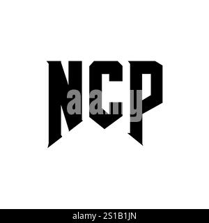 NCP letter logo design for technology company. NCP logo design black ...