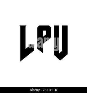 LPU letter logo design for technology company. LPU logo design black ...