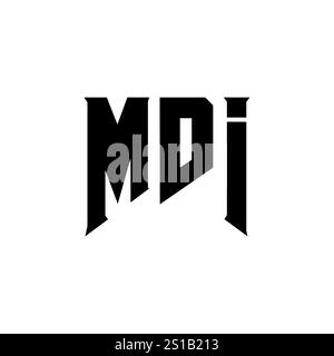 MDI letter logo design for technology company. MDI logo design black ...