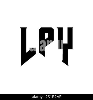 LPY letter logo design for technology company. LPY logo design black ...