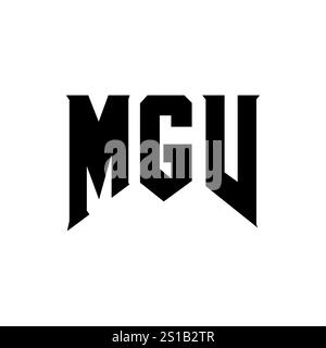 MGV letter logo design for technology company. MGV logo design black ...