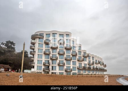 Folkestone, January 1st 2025: The shoreline development on the beach ...