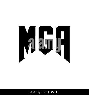 MGA letter logo design for technology company. MGA logo design black ...