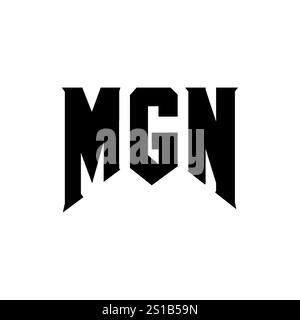 MGN letter logo design for technology company. MGN logo design black ...