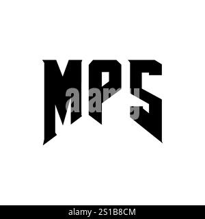 MPS letter logo design for technology company. MPS logo design black ...