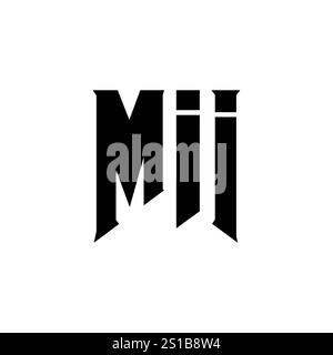 MII letter logo design for technology company. MII logo design black ...