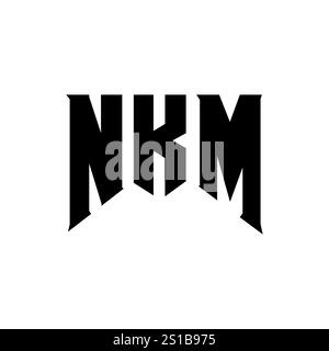 NKM letter logo design for technology company. NKM logo design black ...