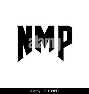 NMP letter logo design for technology company. NMP logo design black ...