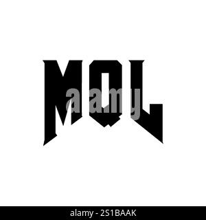 MQL letter logo design for technology company. MQL logo design black ...