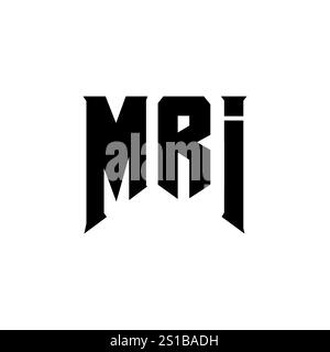 MRI letter logo design for technology company. MRI logo design black ...