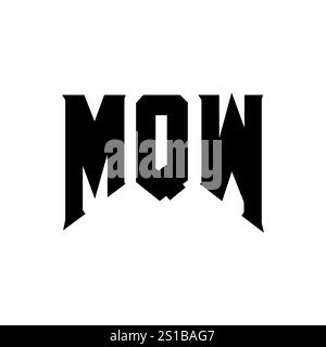 MQW letter logo design for technology company. MQW logo design black ...