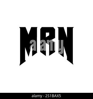 MRN letter logo design for technology company. MRN logo design black ...