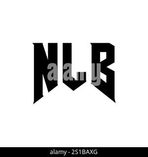 NLB letter logo design for technology company. NLB logo design black ...