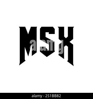 MSX letter logo design for technology company. MSX logo design black ...