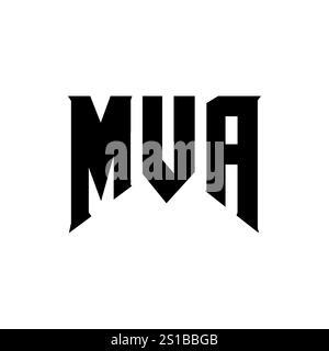 MVA letter logo design for technology company. MVA logo design black ...