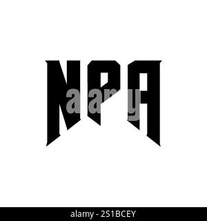 NPA letter logo design for technology company. NPA logo design black ...