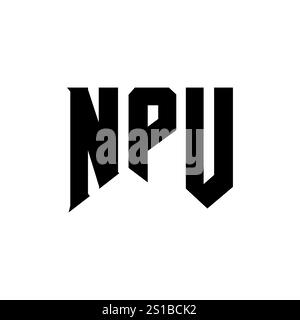 NPU letter logo design for technology company. NPU logo design black ...