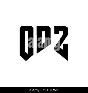 ODZ letter logo design for technology company. ODZ logo design black ...