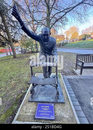 A bronze statue of Captain Sir Tom Moore, a British army captain and ...