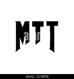 MTT letter logo design for technology company. MTT logo design black ...