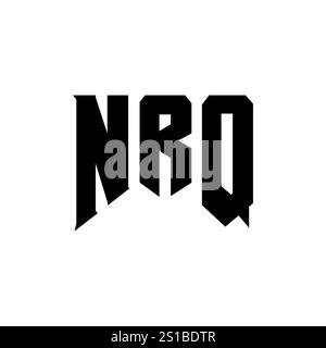 NRQ letter logo design for technology company. NRQ logo design black ...