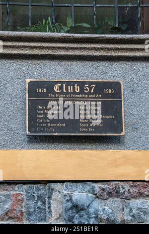 Former site of Club 57, a venue for performance and visual artists and ...